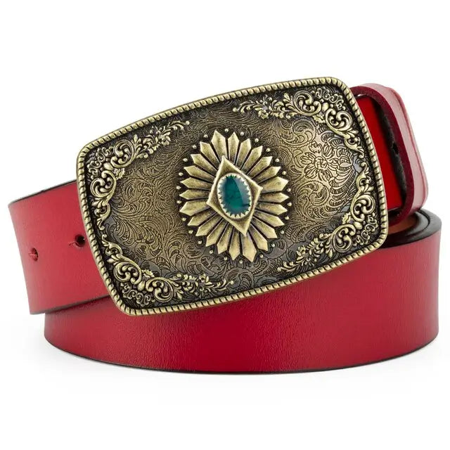 Red Cowboy Belt | Western Cowboy