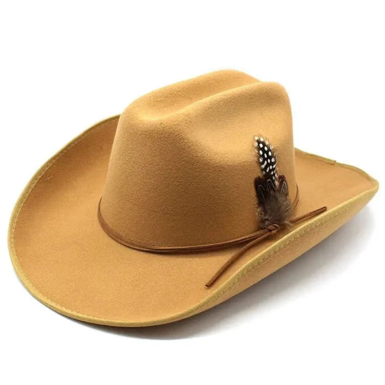 Cowboy Hat with a Feather | Western Cowboy