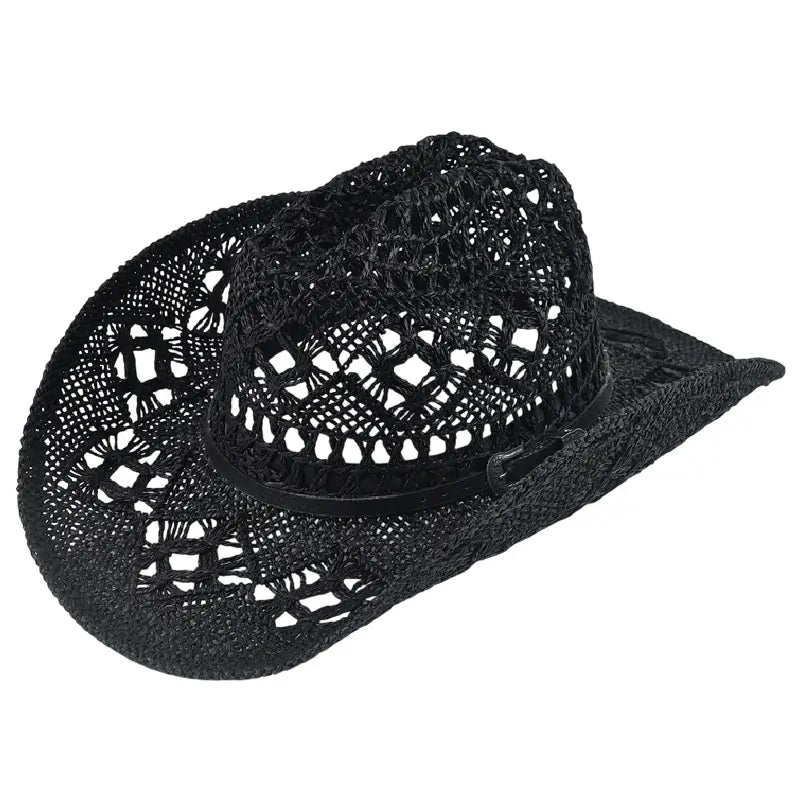Black Straw Cowboy Hat | Western Cowboy