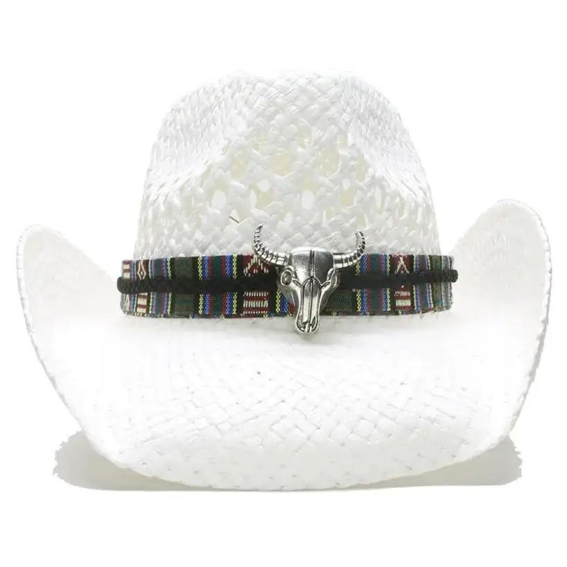 White Straw Cowboy Hat | Western Cowboy
