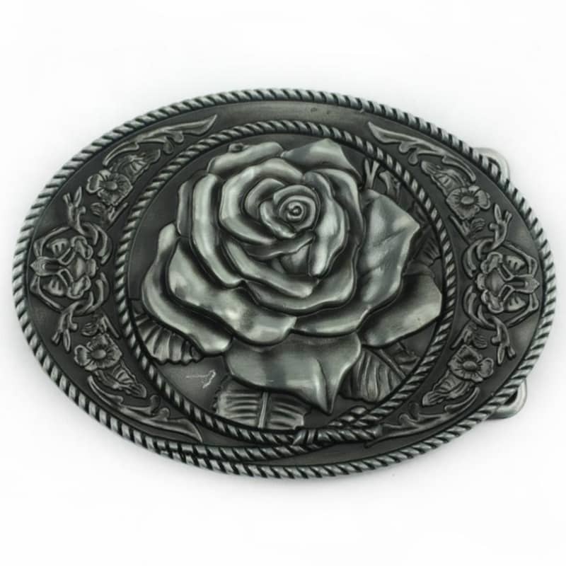 Rose Belt Buckle | Western Cowboy