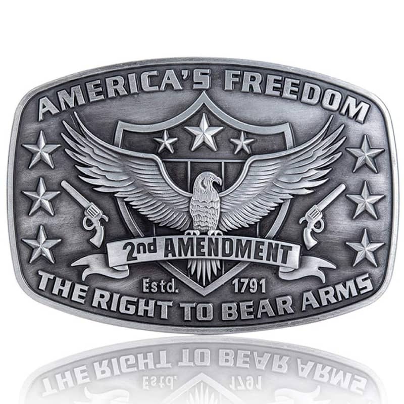 2nd Amendment Belt Buckle | Western Cowboy
