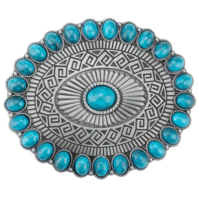 Navajo Turquoise Belt Buckle | Western Cowboy