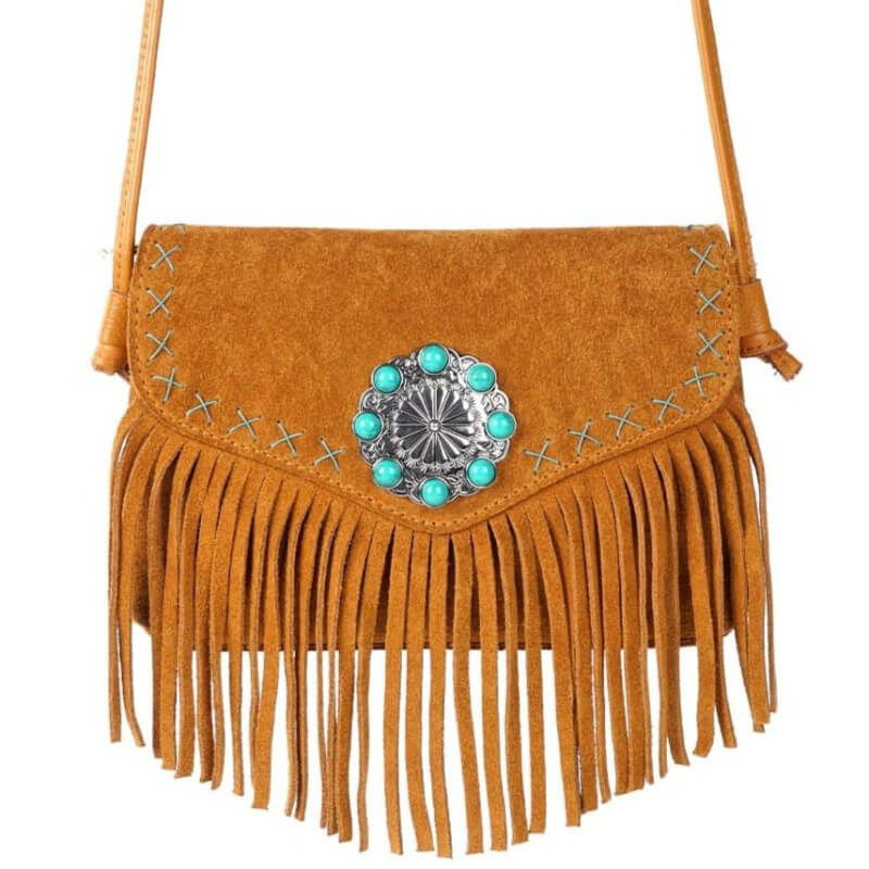 Western Leather Purse with Fringe | Western Cowboy