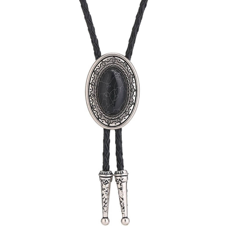 Black Onyx Bolo Tie | Western Cowboy