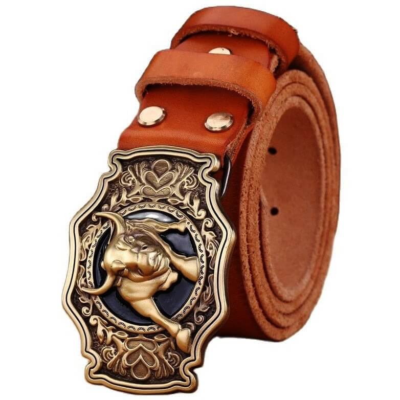 Genuine Leather Western Belt | Western Cowboy