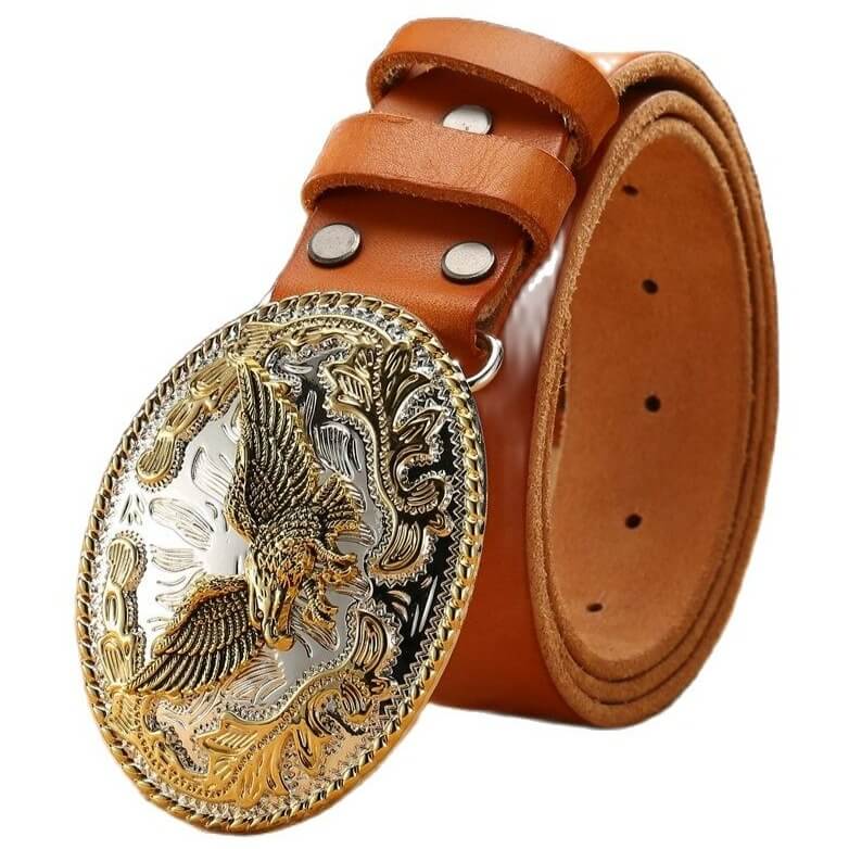Western Style Leather Belt | Western Cowboy