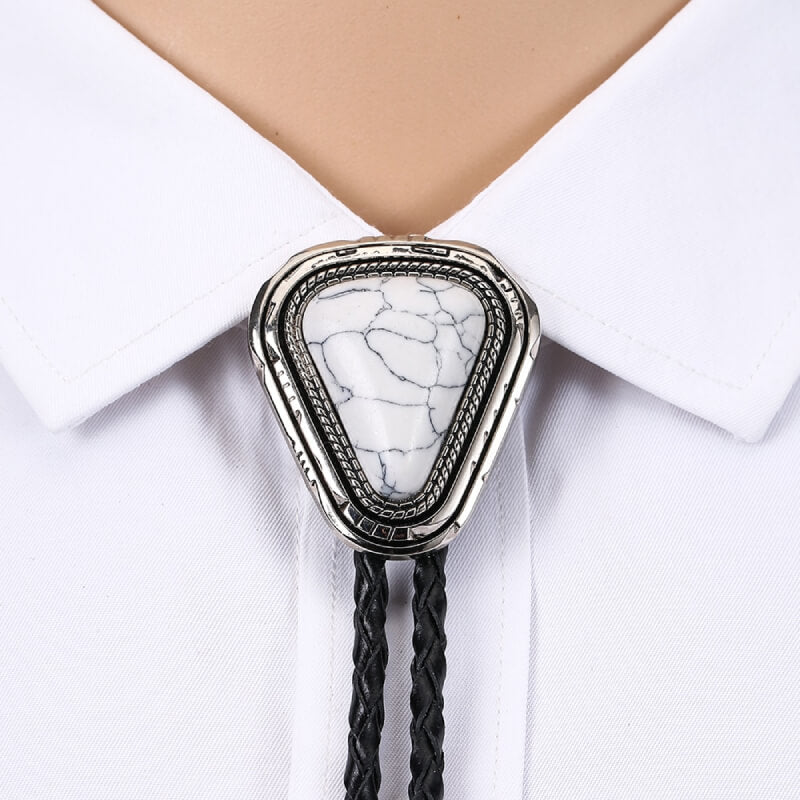 White Bolo Tie | Western Cowboy