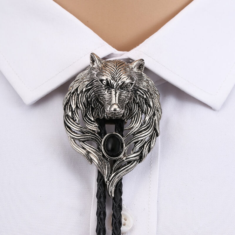 Wolf Bolo Tie | Western Cowboy